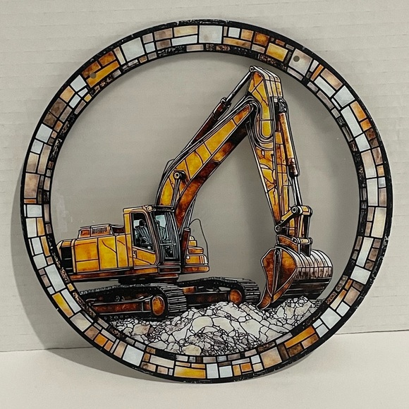 Accents | Suncatcher Acrylic Excavator Construction Machinery Heavy ...